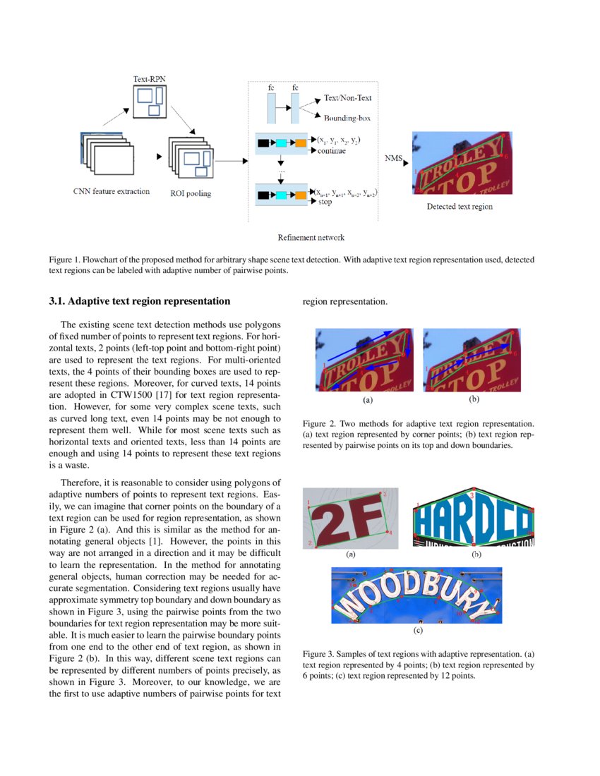 Arbitrary Shape Scene Text Detection With Adaptive Text Region Representation Deepai