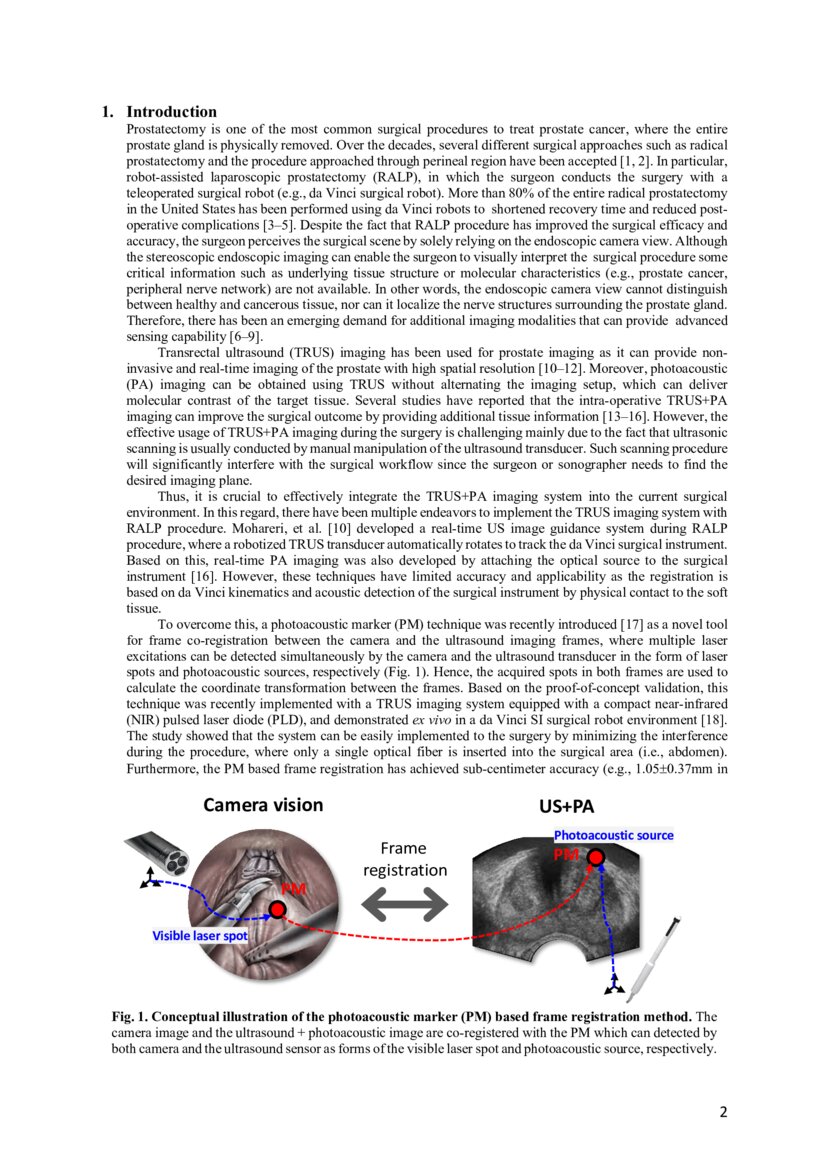 Arc-to-line frame registration method for ultrasound and photoacoustic image-guided ...