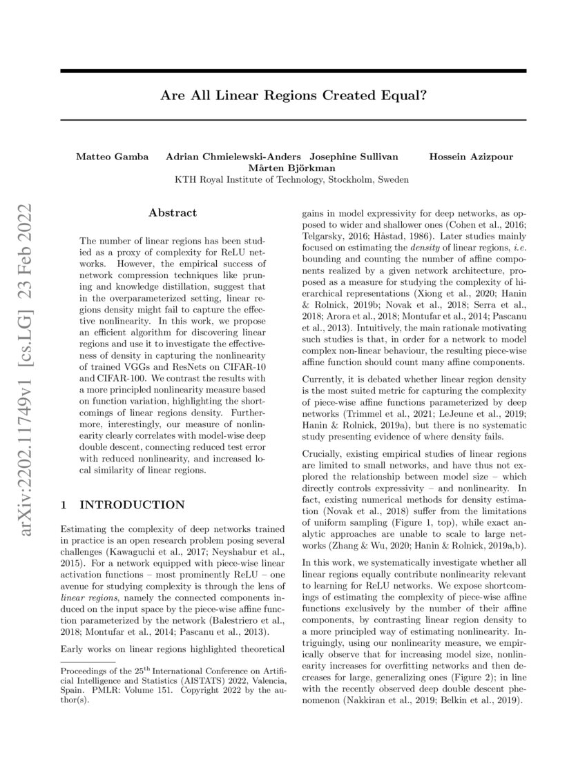 are-all-linear-regions-created-equal-deepai