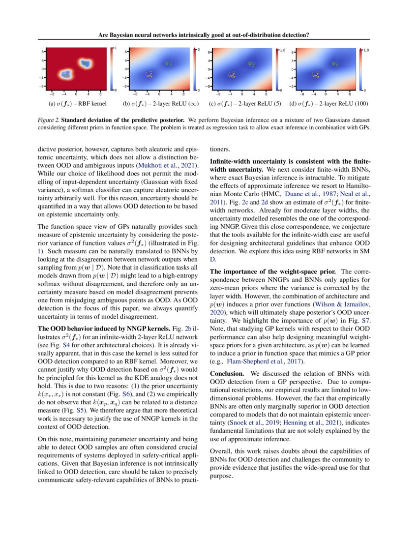Are Bayesian neural networks intrinsically good at out-of-distribution detection? | DeepAI