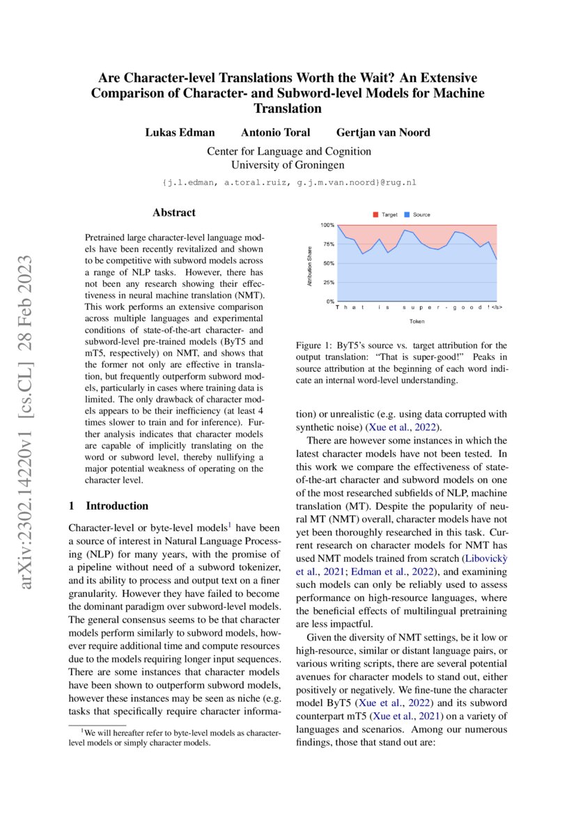 Are Character-level Translations Worth the Wait? An Extensive Comparison of Character- and ...