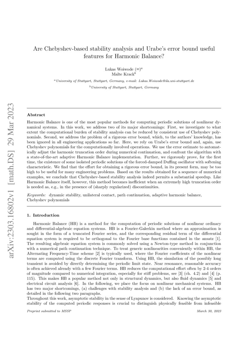 Are Chebyshev-based stability analysis and Urabe's error bound useful ...