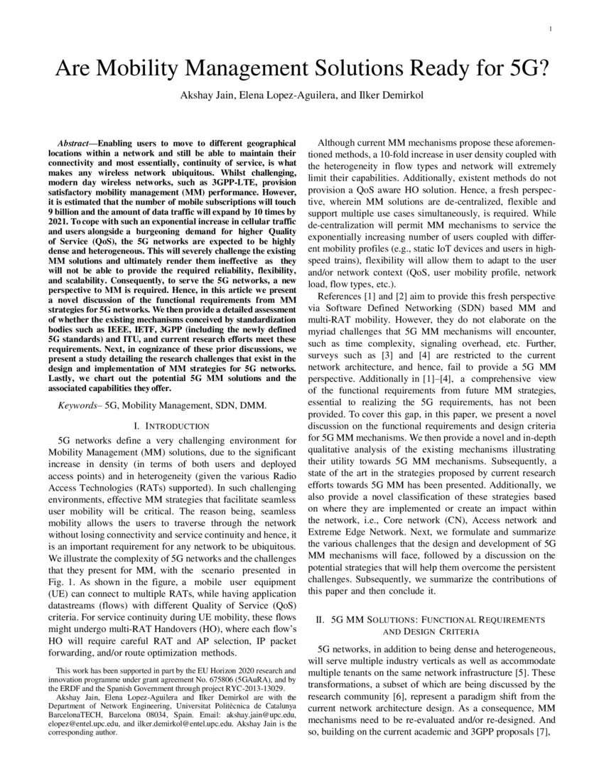 Are Mobility Management Solutions Ready for 5G? | DeepAI
