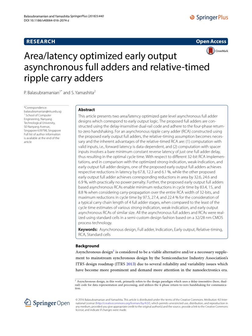 Area Latency Optimized Early Output Asynchronous Full Adders And Relative Timed Ripple Carry
