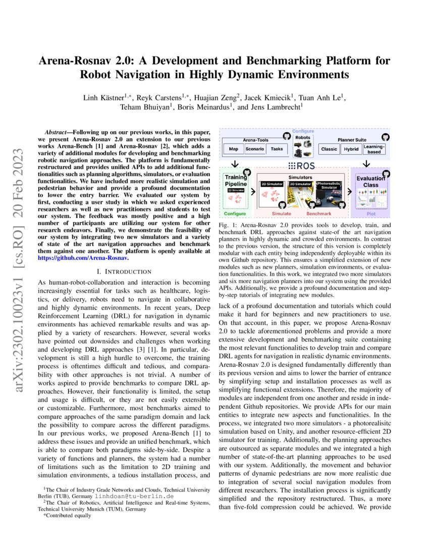 Arena-Rosnav 2.0: A Development and Benchmarking Platform for Robot Navigation in Highly Dynamic ...