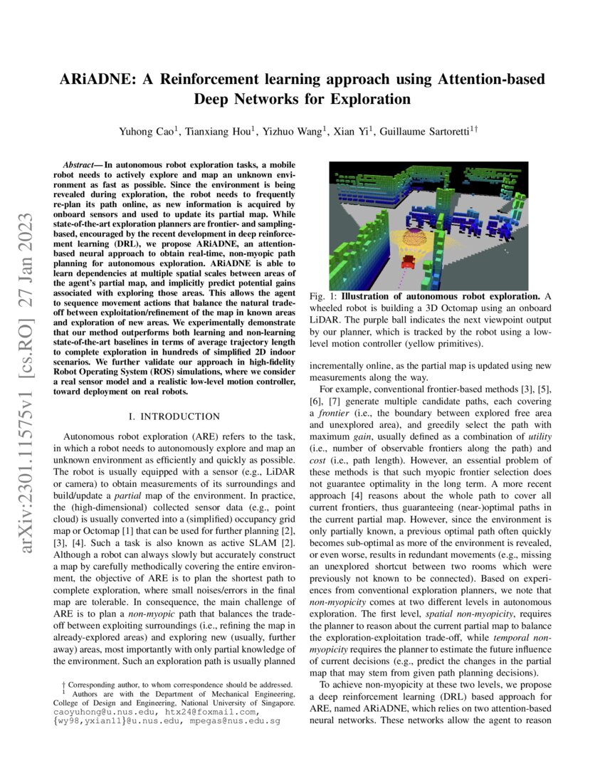 Ariadne A Reinforcement Learning Approach Using Attention Based Deep