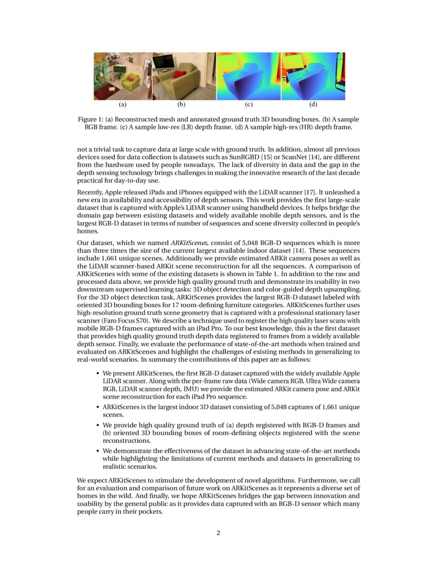 ARKitScenes – A Diverse Real-World Dataset For 3D Indoor Scene ...