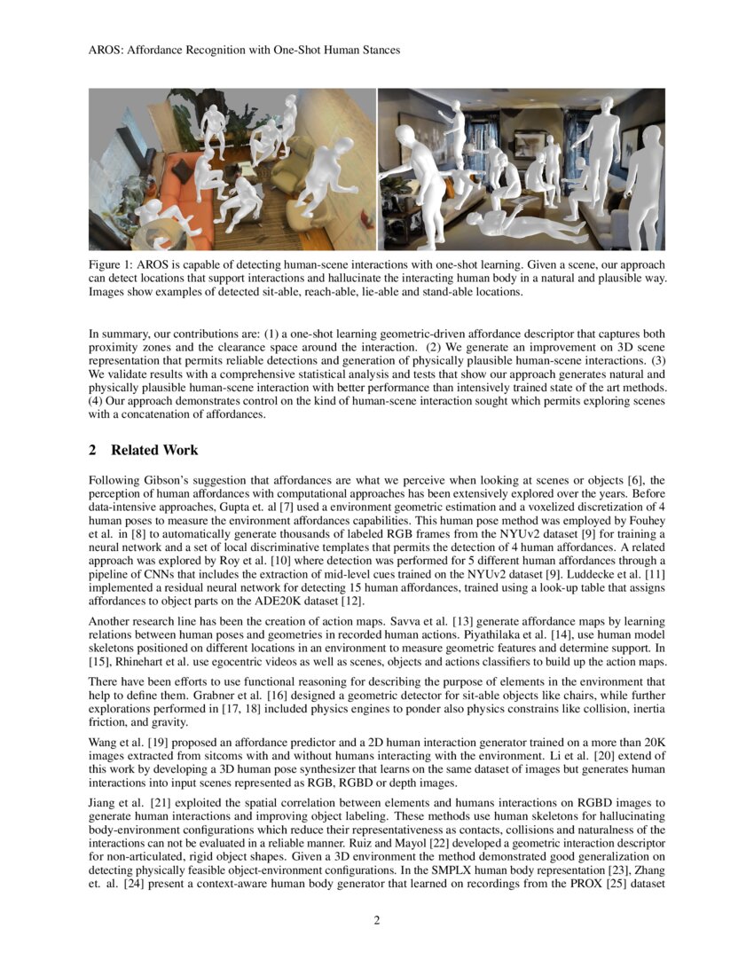 AROS: Affordance Recognition with One-Shot Human Stances | DeepAI