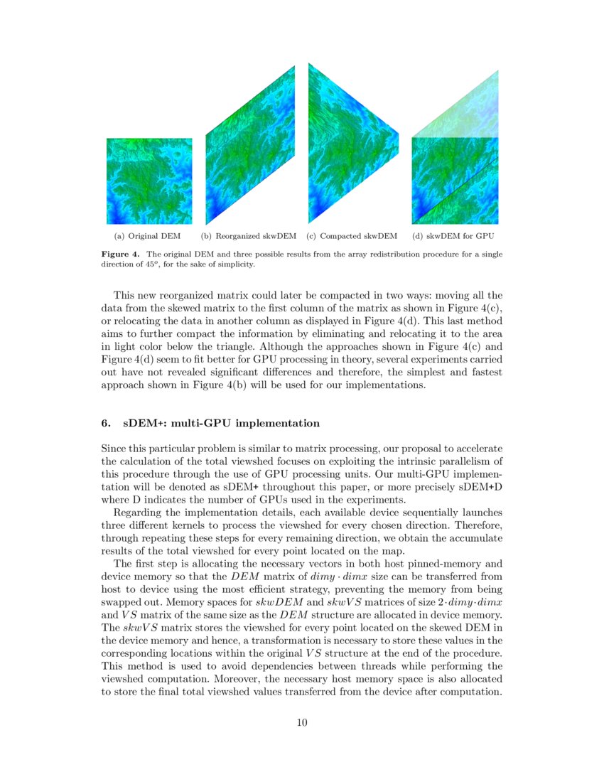 Array relocation approach for radial scanning algorithms on multi-GPU systems: total viewshed ...