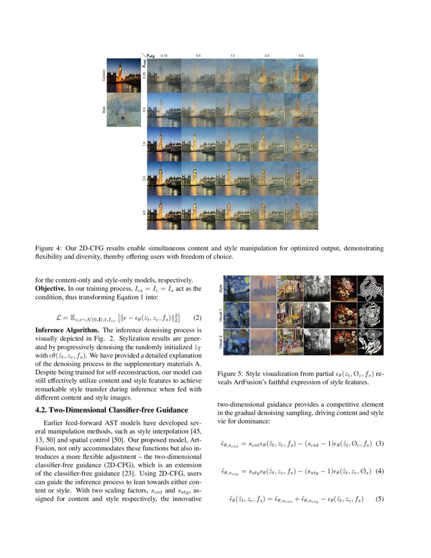 ArtFusion: Controllable Arbitrary Style Transfer using Dual Conditional ... ArtFusion: Controllable Arbitrary Style Transfer using Dual Conditional ...