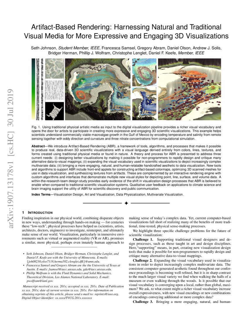 Artifact-Based Rendering: Harnessing Natural and Traditional Visual ...