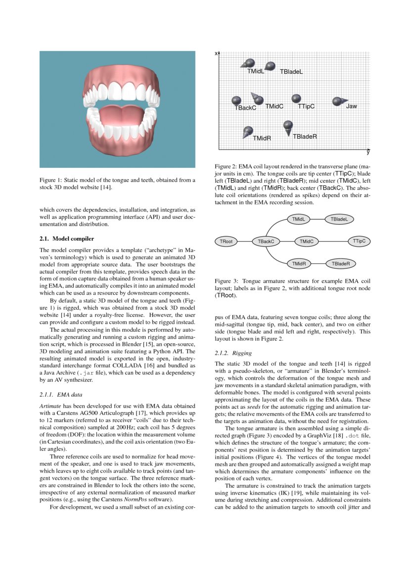 Artimate: an articulatory animation framework for audiovisual speech ...