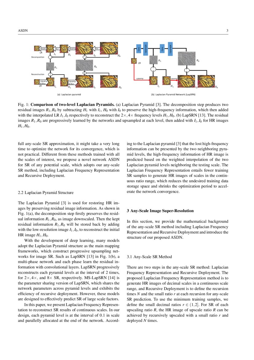 ASDN: A Deep Convolutional Network for Arbitrary Scale Image Super-Resolution | DeepAI
