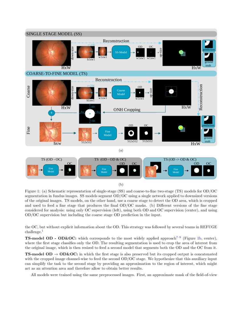 Assessing Coarse To Fine Deep Learning Models For Optic Disc And Cup Segmentation In Fundus
