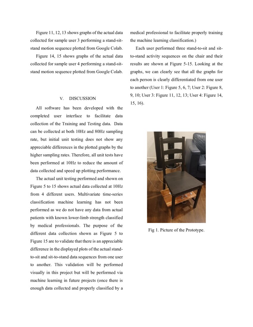 Assessing Lower Limb Strength Using Internet Of Things Enabled Chair And Processing Of Time
