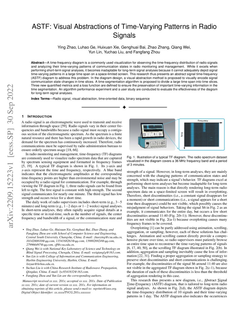 ASTF: Visual Abstractions of Time-Varying Patterns in Radio Signals | DeepAI