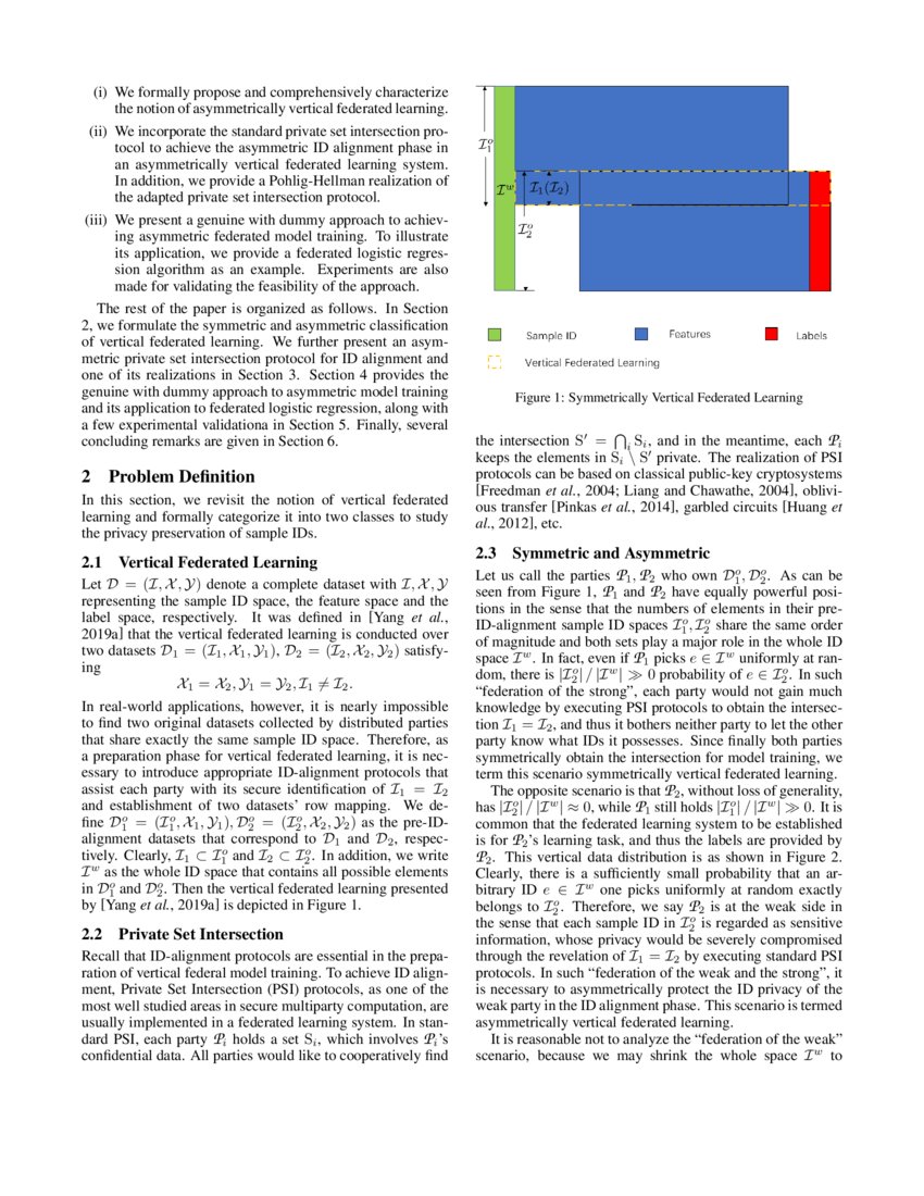 Asymmetrically Vertical Federated Learning | DeepAI