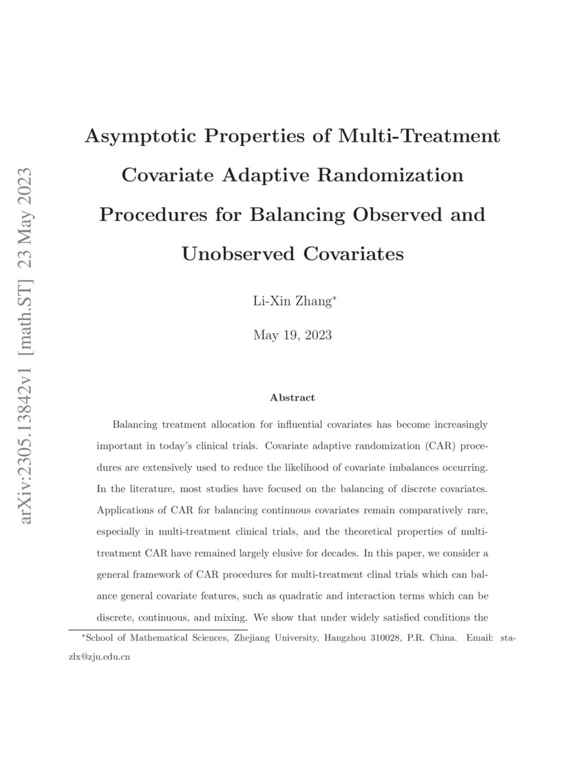 Asymptotic Properties Of Multi Treatment Covariate Adaptive Randomization Procedures For