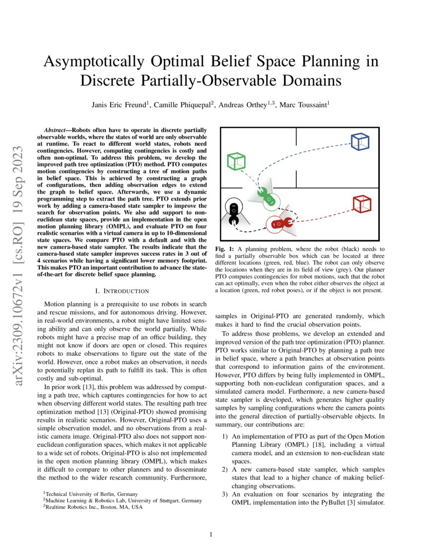 Asymptotically Optimal Belief Space Planning in Discrete Partially-Observable Domains | DeepAI