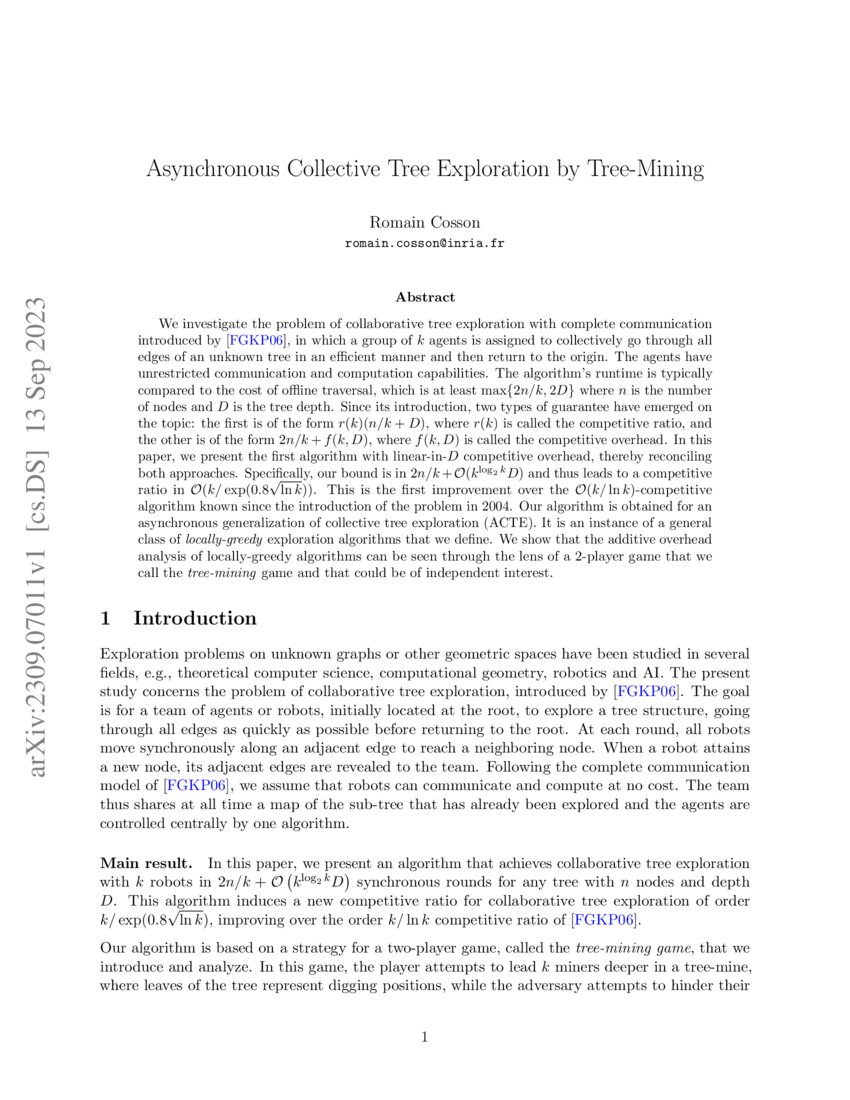 Asynchronous Collective Tree Exploration By Tree Mining Deepai