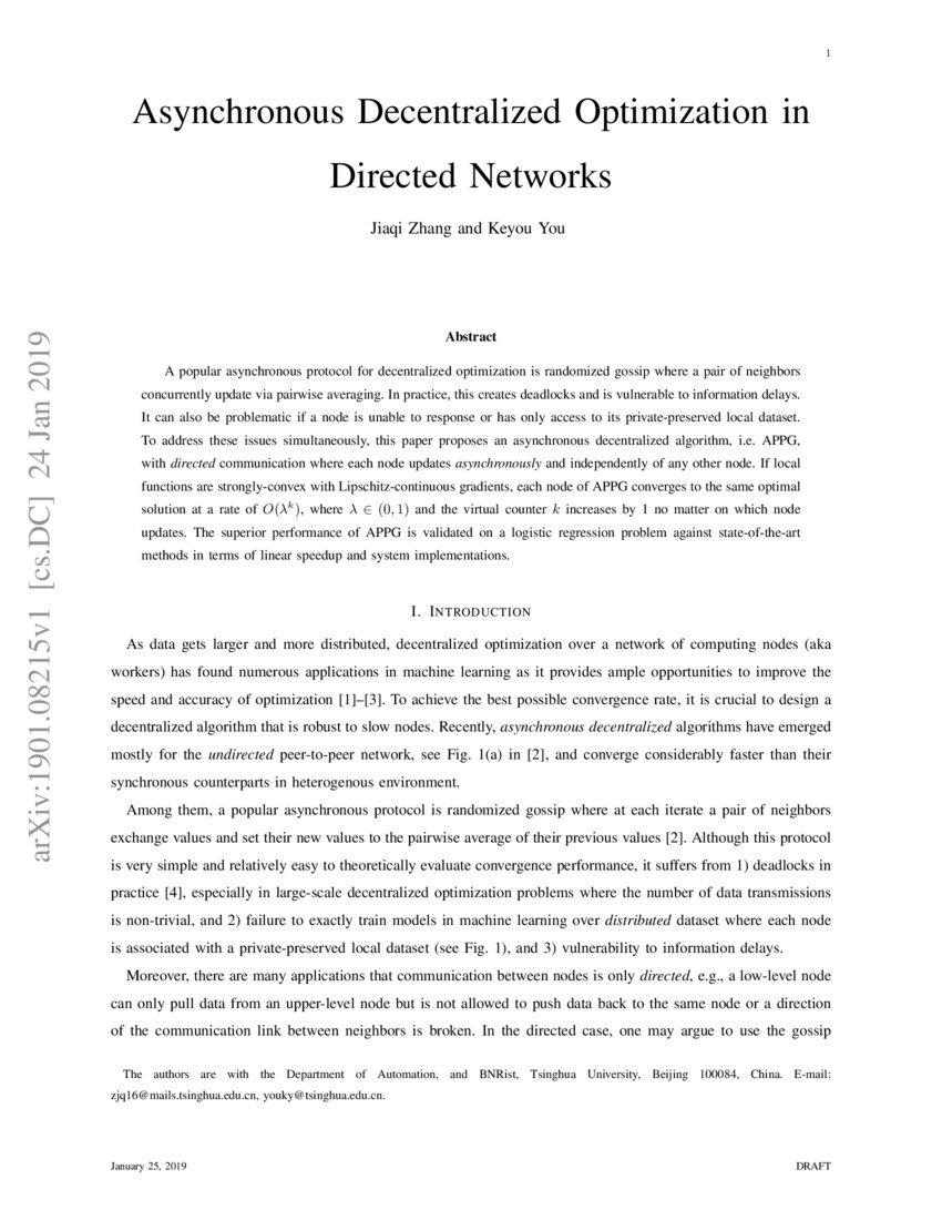 Asynchronous Decentralized Optimization in Directed Networks | DeepAI