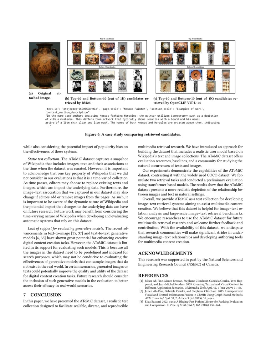 AToMiC: An Image/Text Retrieval Test Collection to Support Multimedia ...