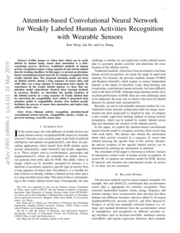 Attention-based Convolutional Neural Network for Weakly Labeled Human Activities Recognition ...