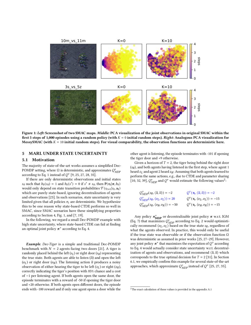 Attention-Based Recurrence for Multi-Agent Reinforcement Learning under State Uncertainty | DeepAI