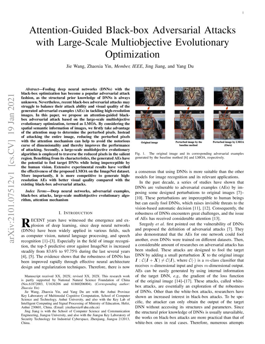 Attention Guided Black Box Adversarial Attacks With Large Scale