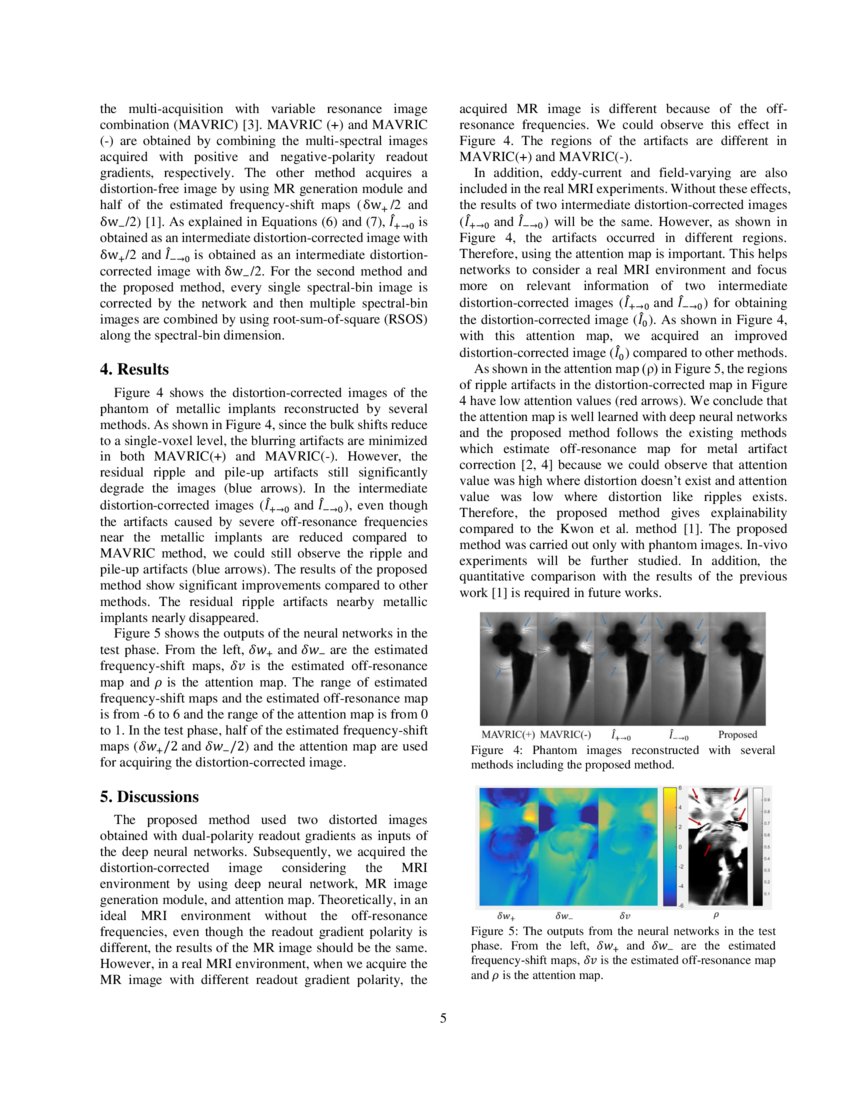Attention Guided Metal Artifact Correction in MRI using Deep Neural Networks | DeepAI