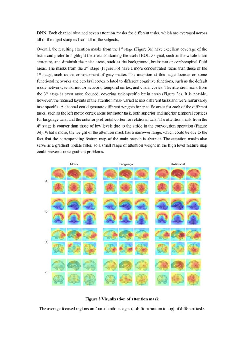 Attention module improves both performance and interpretability of 4D fMRI decoding neural ...