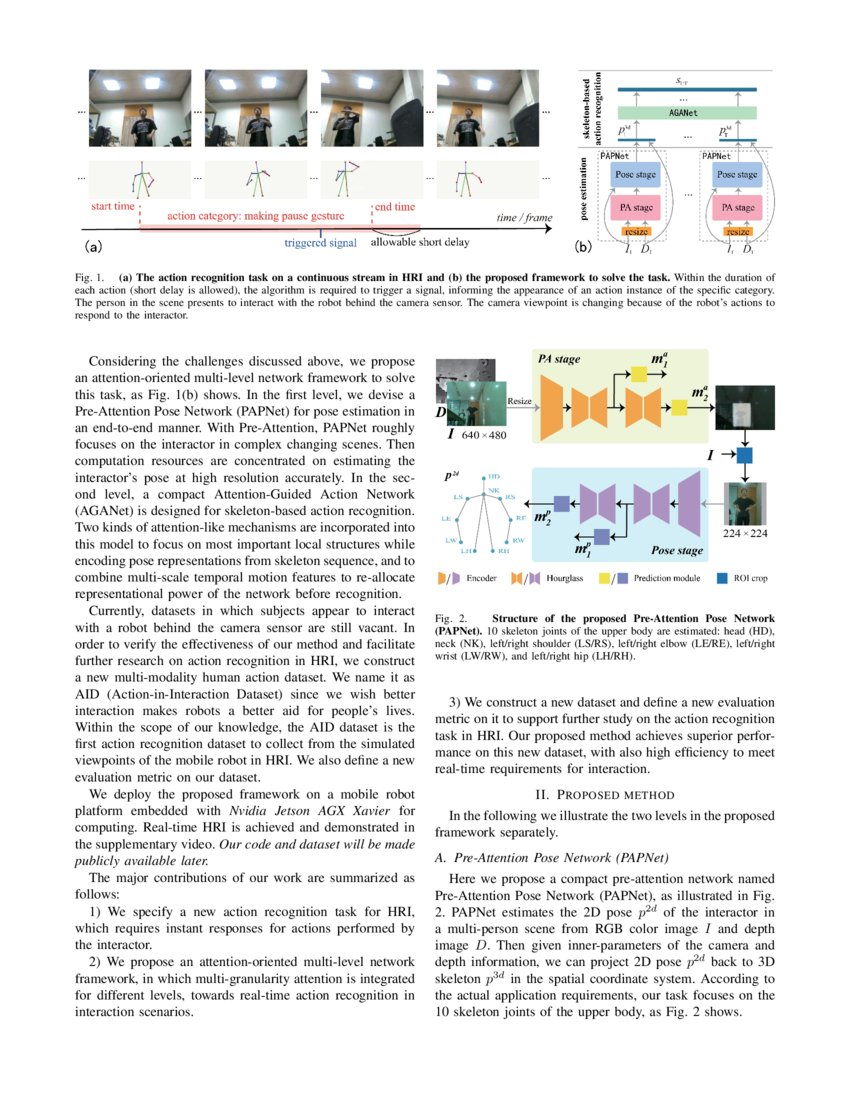 Attention Oriented Action Recognition For Real Time Human Robot Interaction Deepai