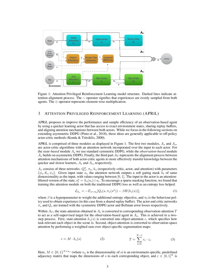 Attention Privileged Reinforcement Learning For Domain Transfer | DeepAI