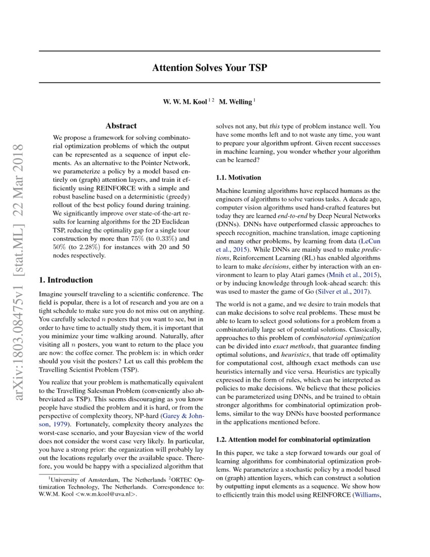 Attention Solves Your TSP | DeepAI