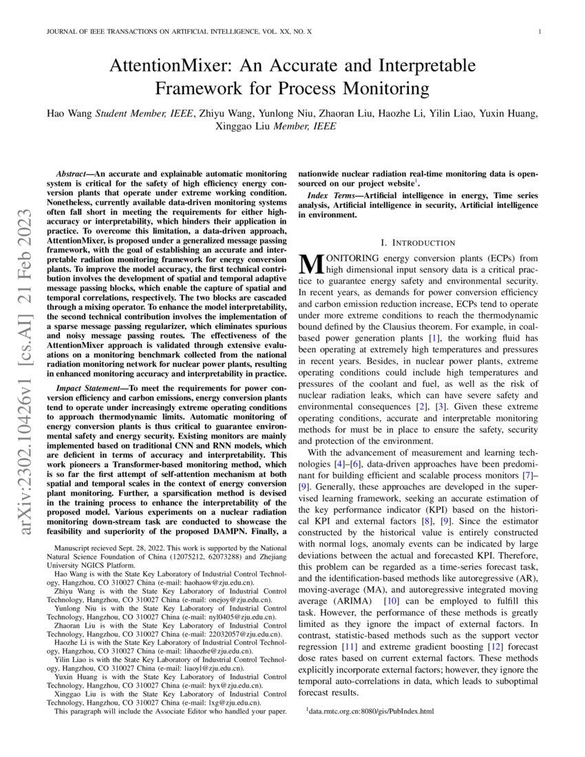 AttentionMixer: An Accurate and Interpretable Framework for Process Monitoring | DeepAI