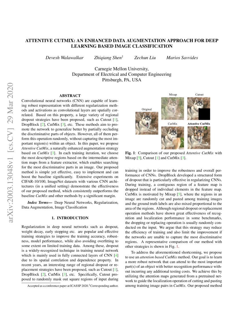 Attentive Cutmix An Enhanced Data Augmentation Approach For Deep