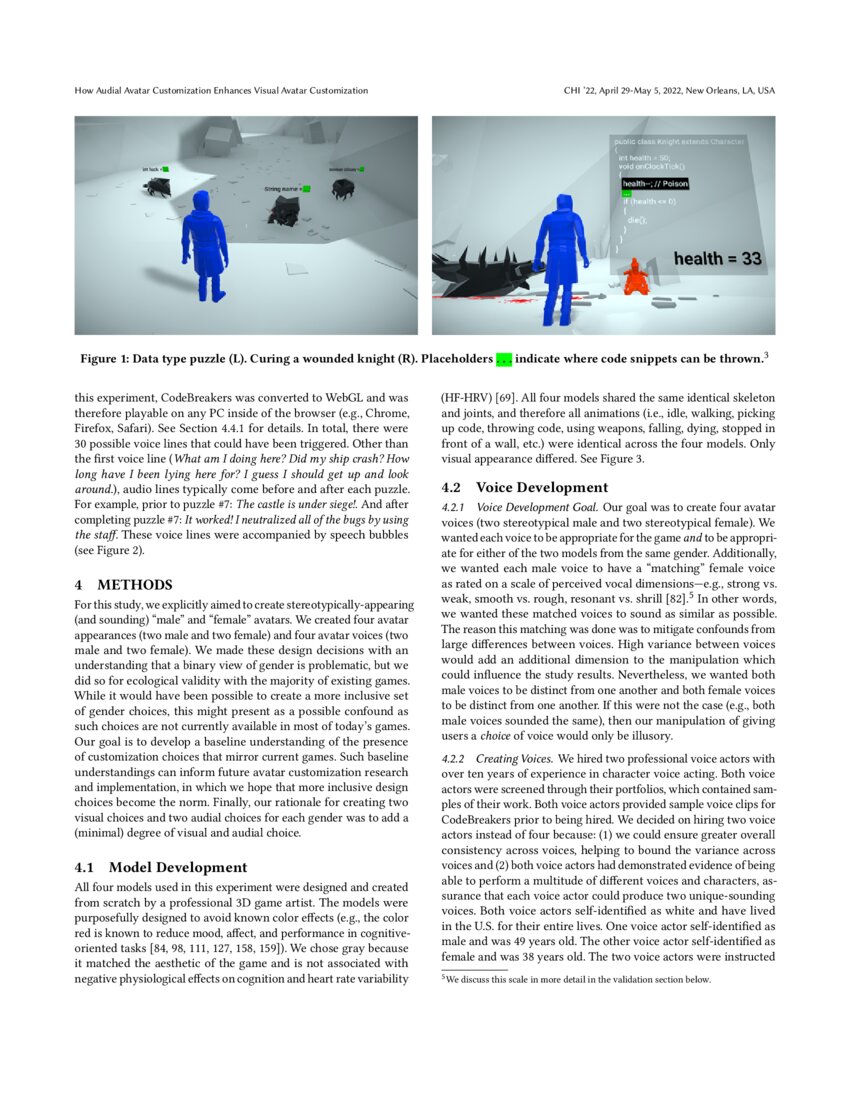 Audio Matters Too: How Audial Avatar Customization Enhances Visual ...
