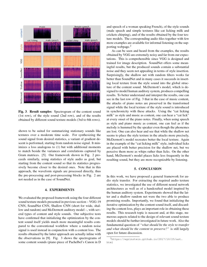 Audio Style Transfer Deepai