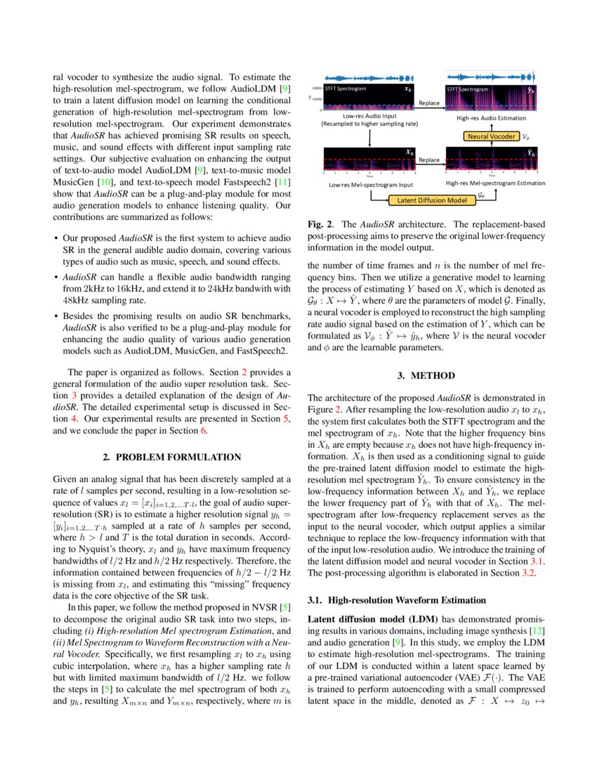 AudioSR: Versatile Audio Super-resolution at Scale | DeepAI