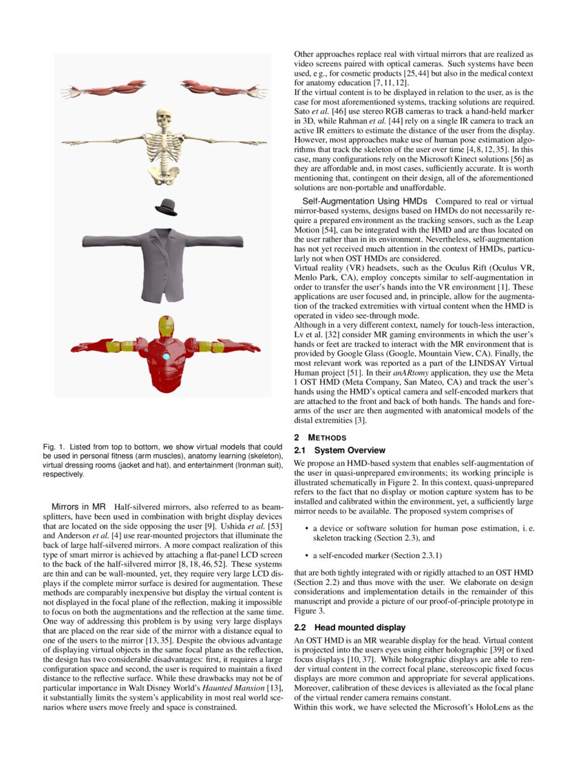 Augment Yourself Mixed Reality Self Augmentation Using Optical See
