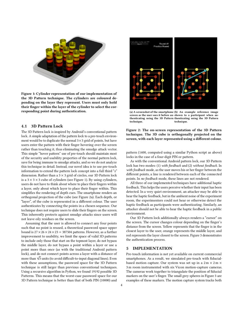 Augmented Unlocking Techniques for Smartphones Using Pre-Touch ...