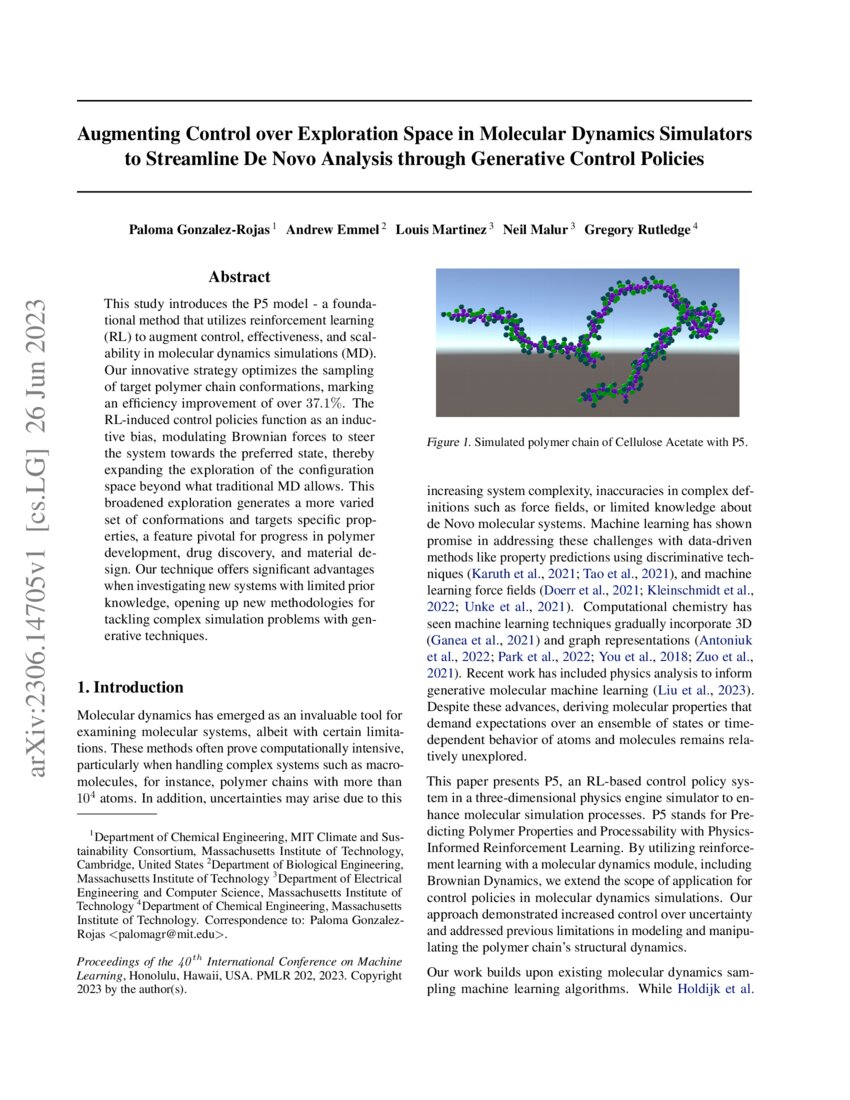 Augmenting Control Over Exploration Space In Molecular Dynamics