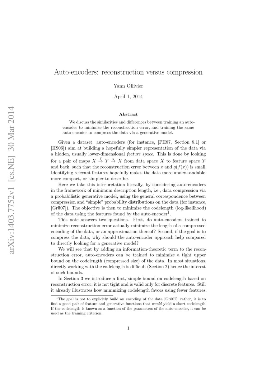 Auto Encoders Reconstruction Versus Compression Deepai 4528