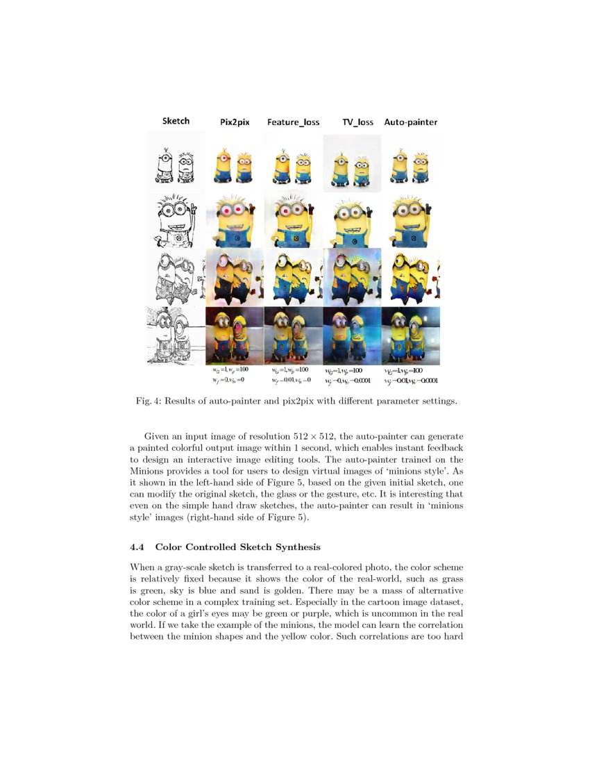 Auto-painter: Cartoon Image Generation from Sketch by Using Conditional Generative Adversarial ...