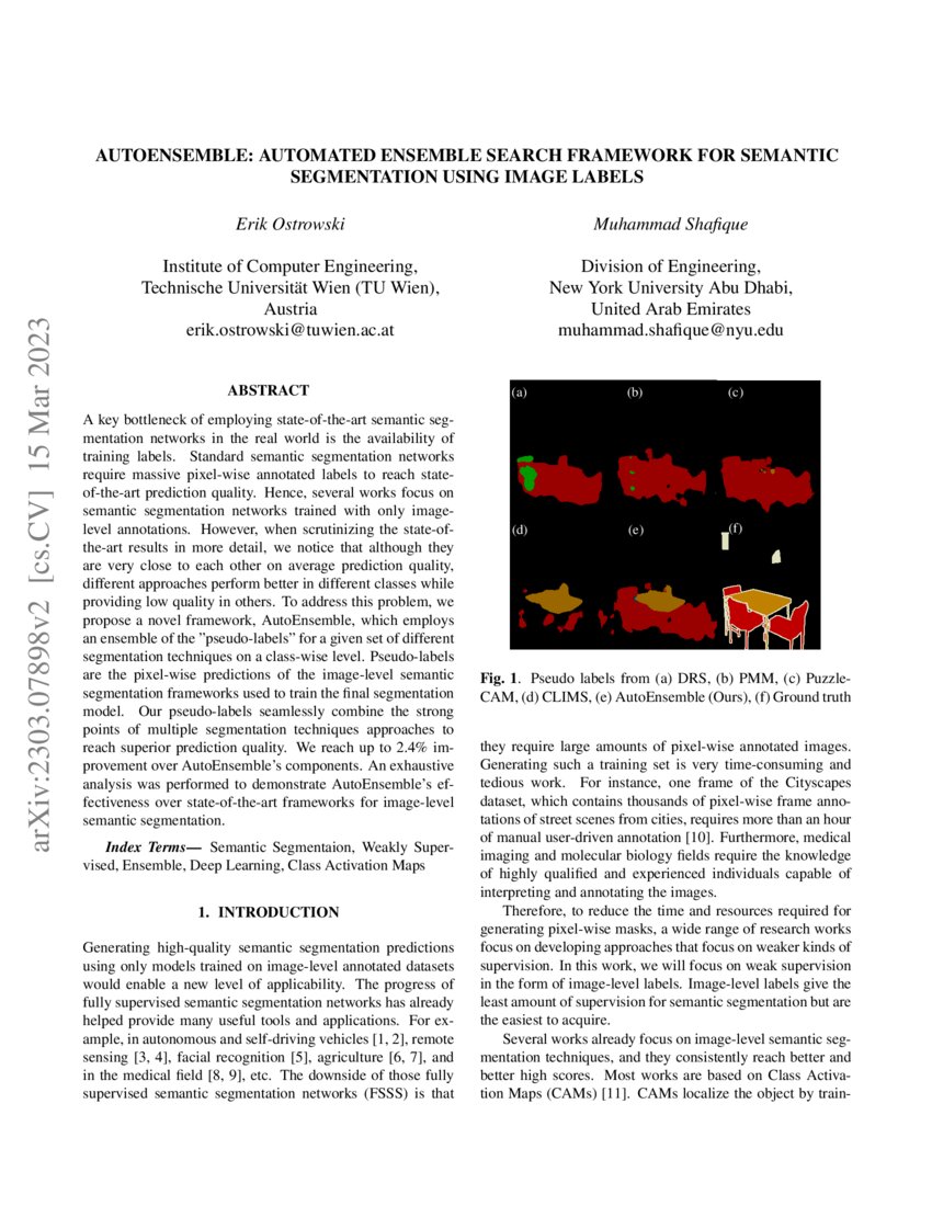 Autoensemble Automated Ensemble Search Framework For Semantic Segmentation Using Image Labels 3213