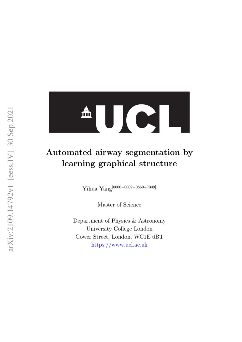 Automated Airway Segmentation By Learning Graphical Structure Deepai 3740