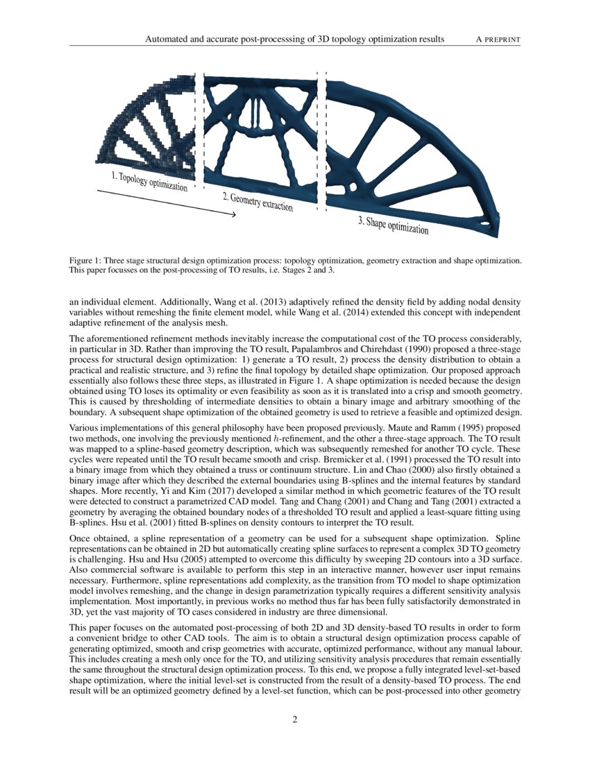 Automated And Accurate Geometry Extraction And Shape Optimization Of 3d Topology Optimization