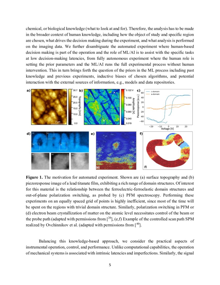 Automated and Autonomous Experiment in Electron and Scanning Probe Microscopy | DeepAI