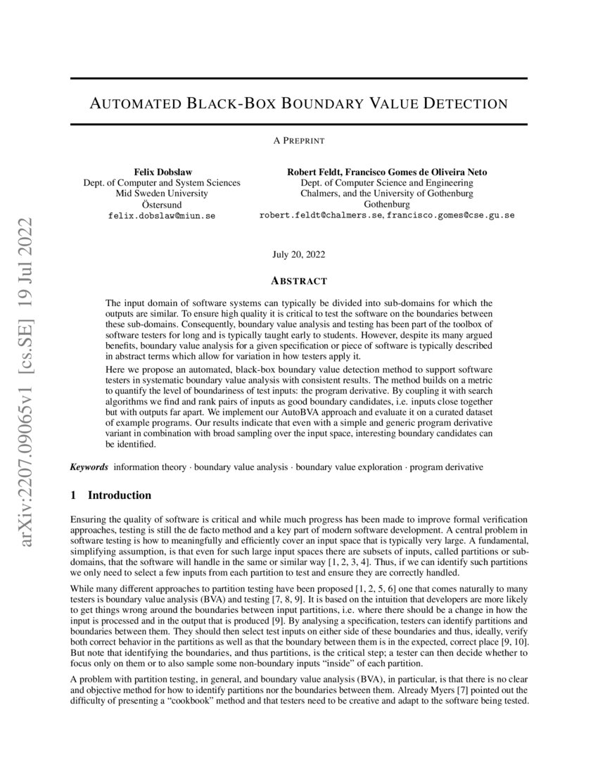 Automated Black-Box Boundary Value Detection | DeepAI