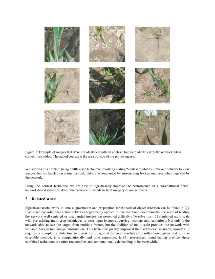 Automated Grassy Weed Detection in Aerial Imagery with Context | DeepAI